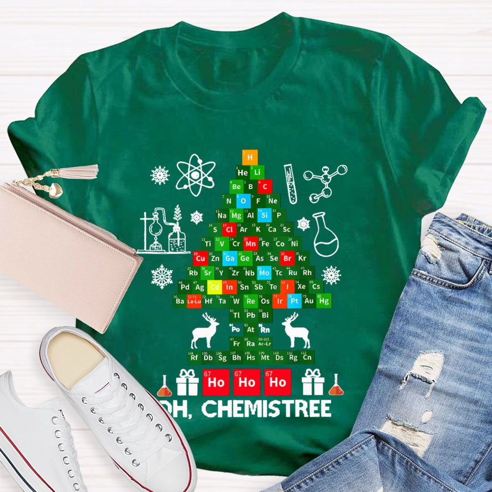Oh Chemistree Merry Christmas Chemistry Teacher T-shirt